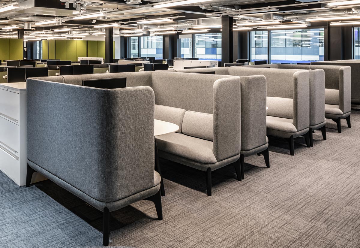 Acoustic Seating Booths | High Back Seating Booths – Furnify