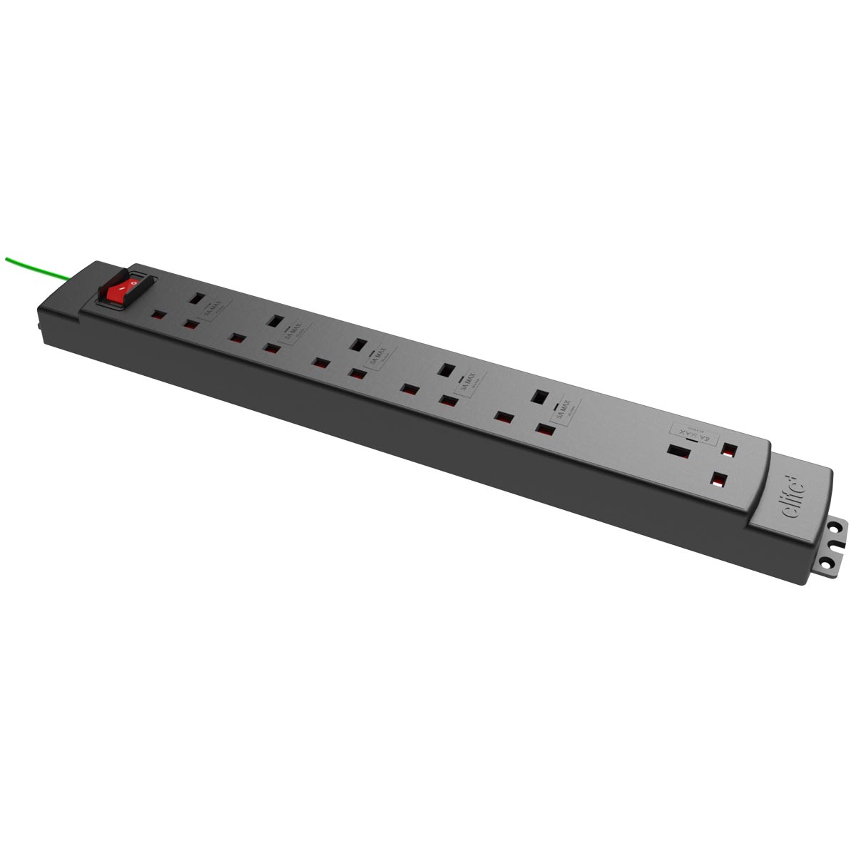 Elite+ 6 way modular power unit, with one master switch – Furnify