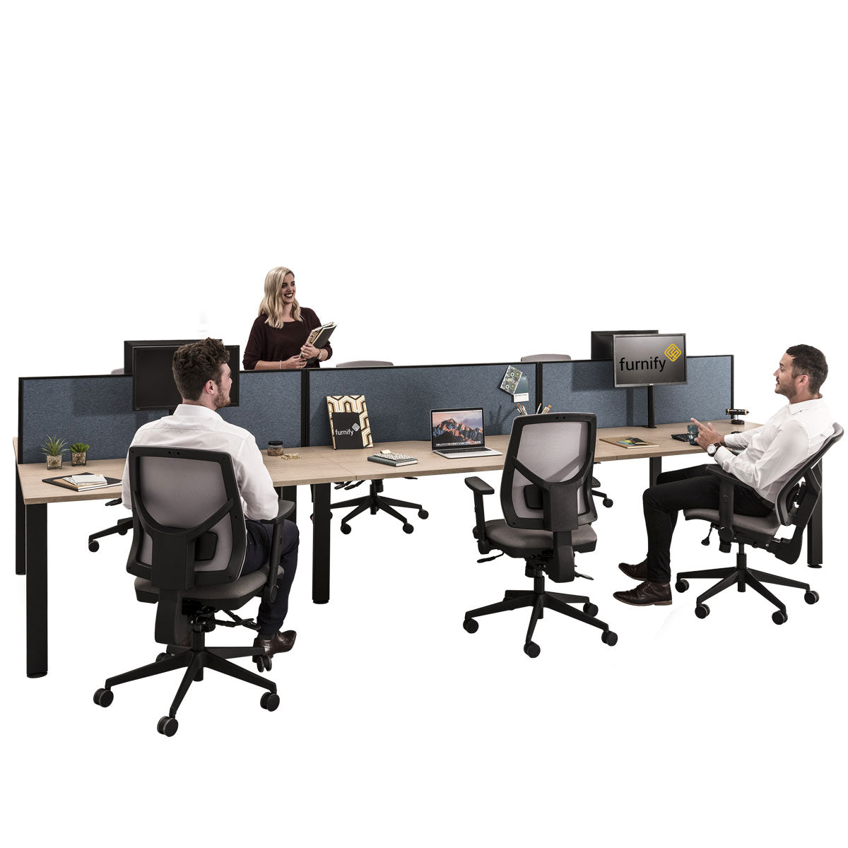 Freeway Bench Desk | Freeway Beam Desks – Furnify